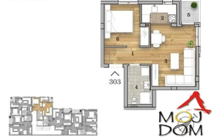 NOVI SAD - TELEP - JEDNOIPOSOBAN STAN - 37 m2 - 117,500€