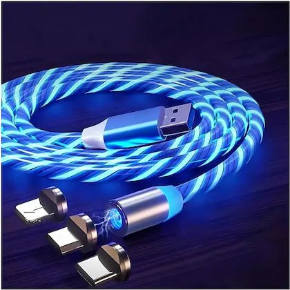 Svetleći Magnetni Punjač za Telefon – USB-C, Micro USB i Lightning
