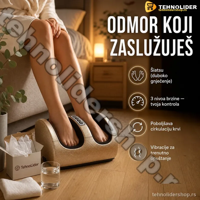 Šiatsu Masažer za Stopala – Električni Uređaj za Opuštanje i Cirkulaciju