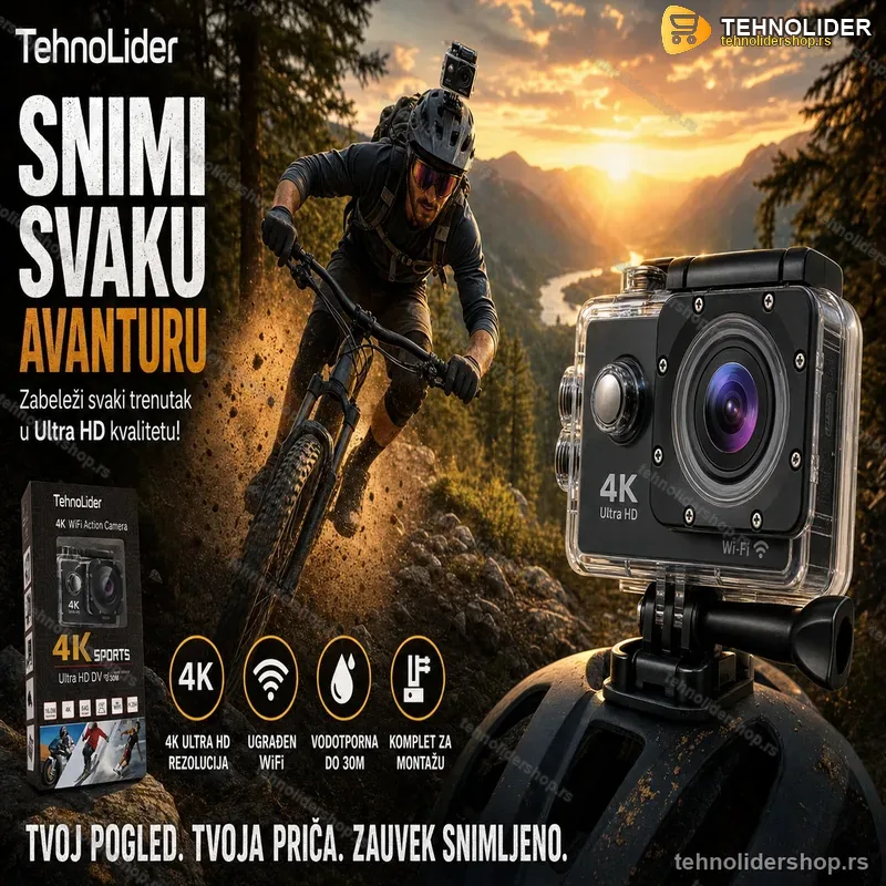 Akciona Kamera Ultra HD 4K WiFi – Sportska Kamera za Avanture