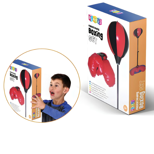 Boks Set za Decu – Podesiva Visina, PU Materijal, od 6 Godina