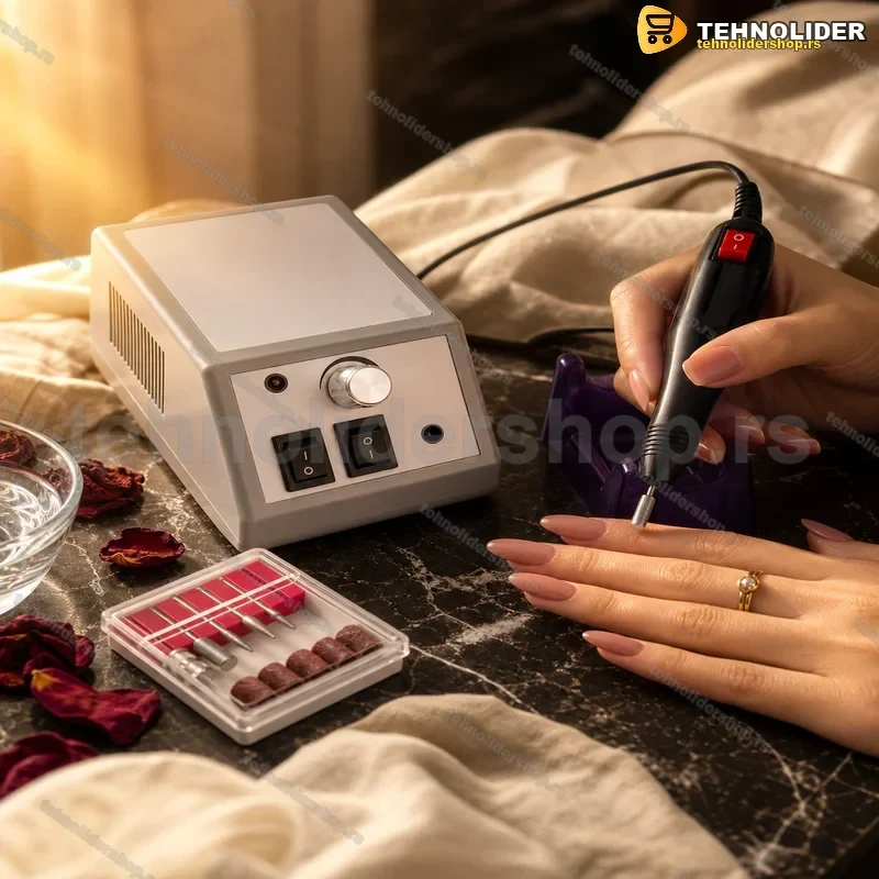 Električna Turpija za Nokte 10W – Profesionalna Bušilica s Podesivim Brojem Obrtaja