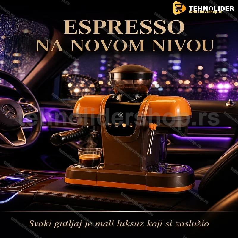 iCafilas Aparat za Espresso sa Mlinom 20 Bar — Poluautomatski