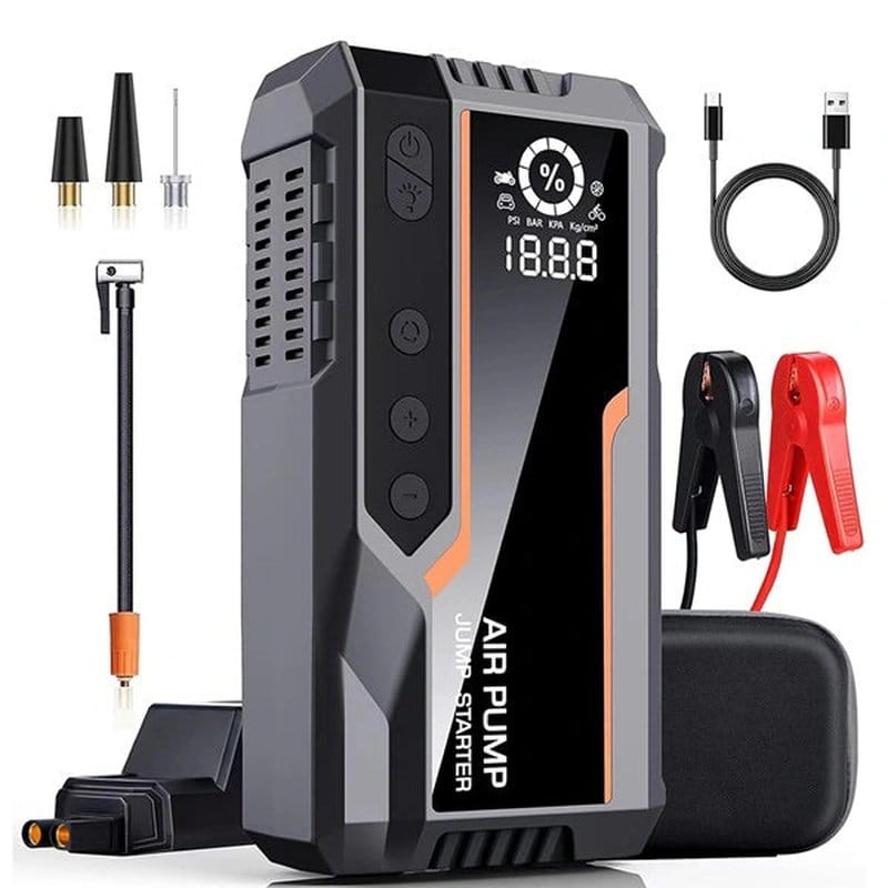 Jump Starter za Kola 4000A sa Kompresorom i LCD Ekranom