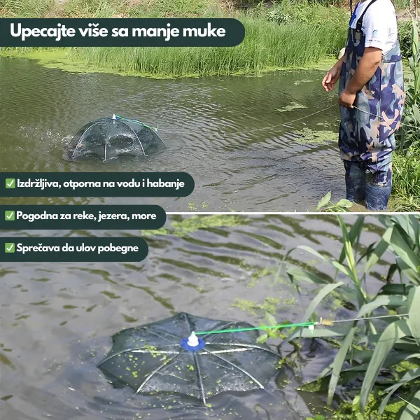 Sklopiva Ribarska Mreža za Ribe, Rakove i Škampe