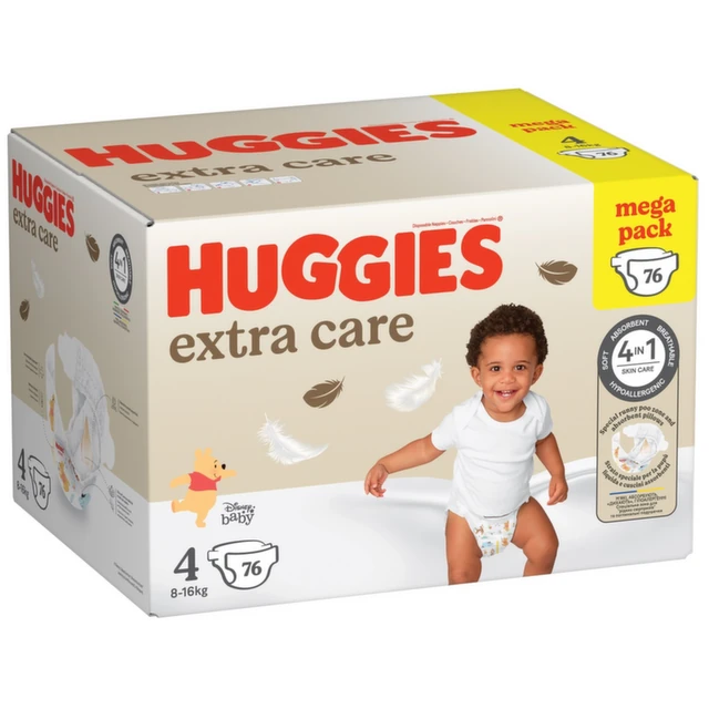 Huggies Extra Care Mega Box Pelene za bebe veličina 4, 76 komada