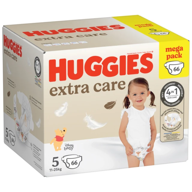 Huggies Extra Care Mega Box Pelene za bebe veličina 5, 66 komada