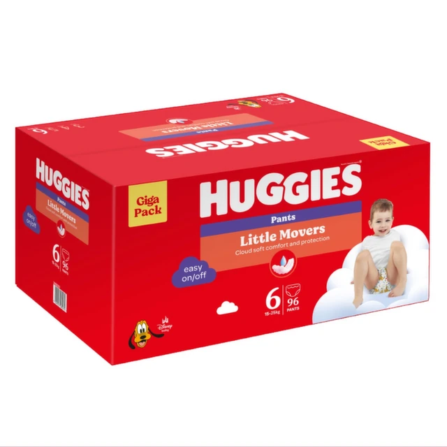 Huggies Little Movers Box Pelene gaćice veličina 6, 96 komada