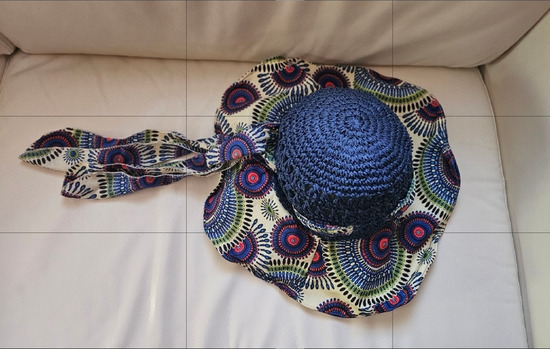 Straw boho wide brim floppy floral nov šešir