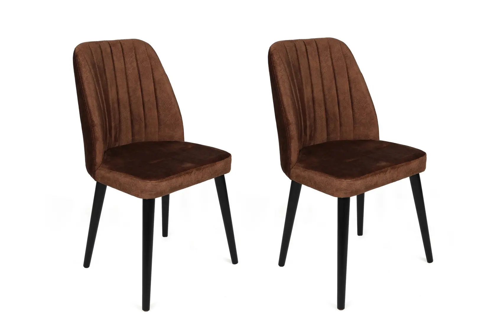 Hanah Home Set 2 trpezarijske stolice Braon-Crni