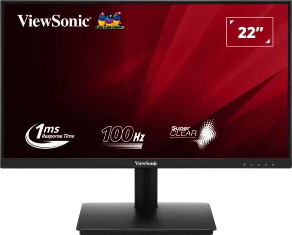 VIEWSONIC Monitor 21.5", VA220-H, 1920x1080, Full HD, VA, 1 ms, 100 Hz, HDMI, Crni