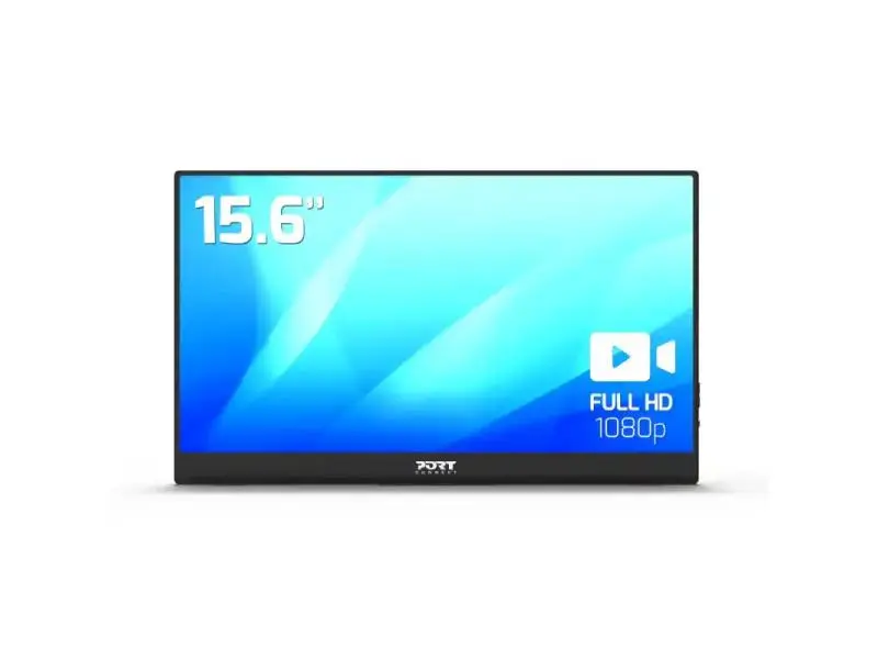 Port Designs Portable monitor 902101, 15.6", 1920x1080, IPS, HDMI, USB-A, USB-C, 3.5mm, HDR
