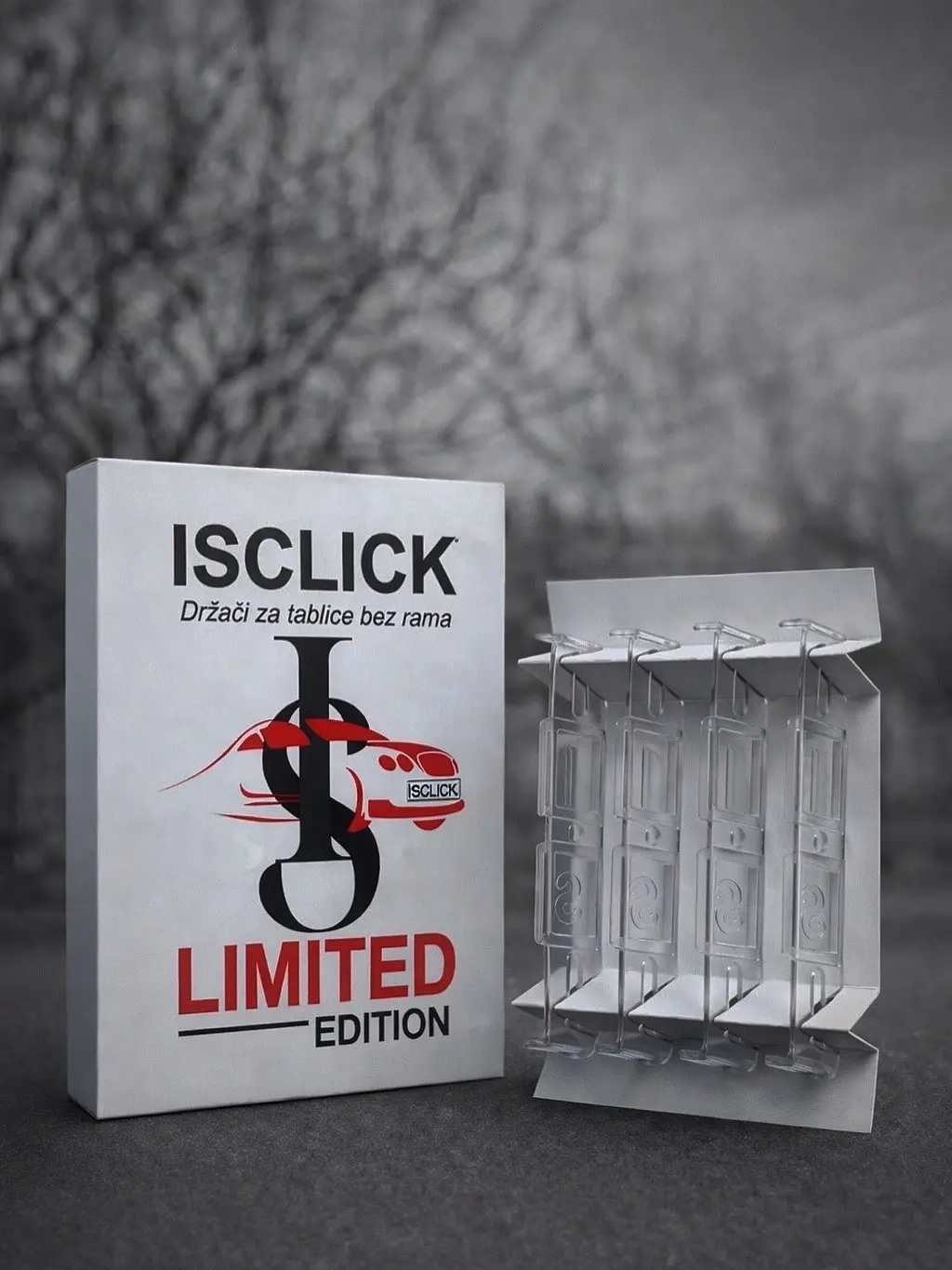 Isclick Držači za tablice bez rama, Providni