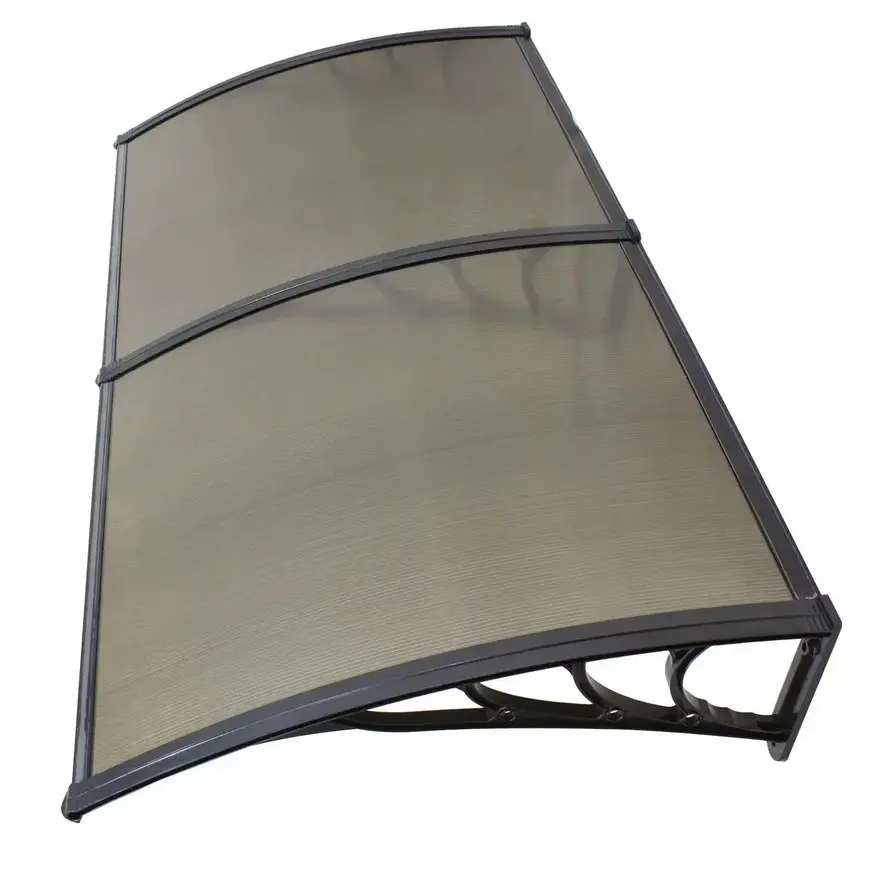 Nadstrešnica Aluminijumska 200x120cm Crna Bronza 5mm