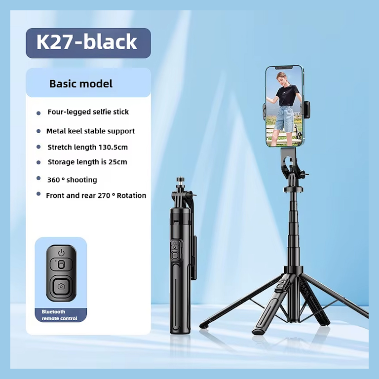 Selfie stick K27 + tripod crni