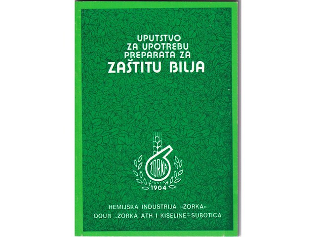 UPUTSTVO ZA UPOTREBU PREPARATA ZA ZAŠTITU BIJA