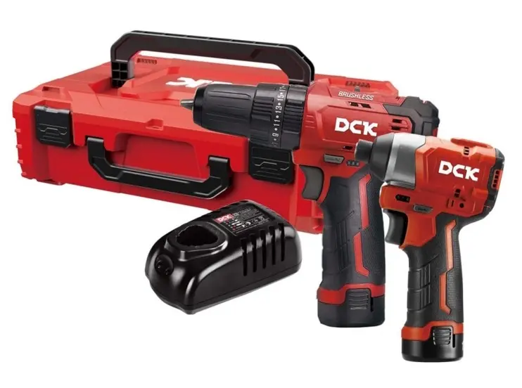DCK Aku set alata KDKIT25EK, KDJZ23-10i + KDPL04-8, 2x2.0Ah