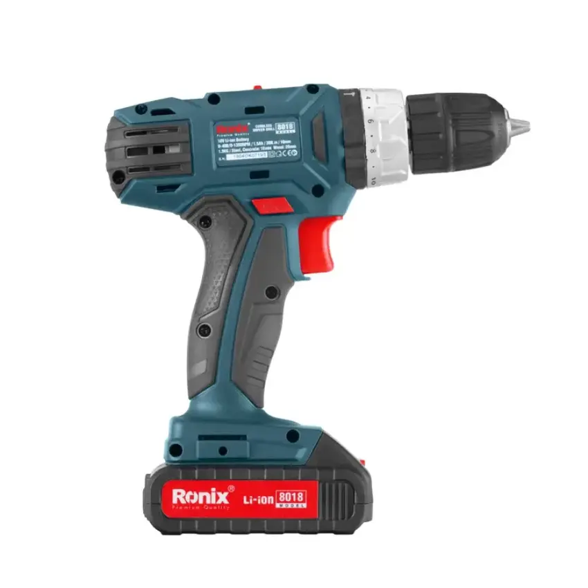 Ronix Aku Udarna bušilica 8018, 2x1.5Ah, BMC, 18V, 30Nm