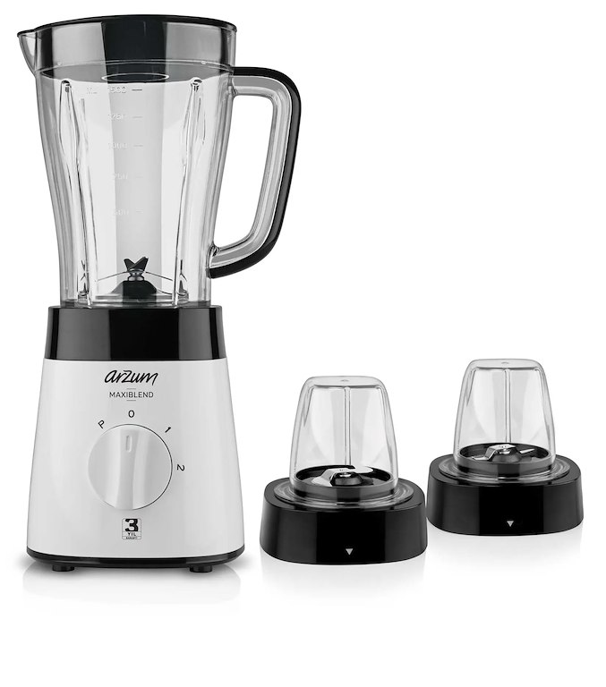 Arzum Stoni blender sa dodatkom za seckanje i mlevenje Maxiblend AR1057-0200, 500W, Beli