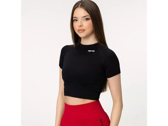 Ring Crop Top Active Jet Black
