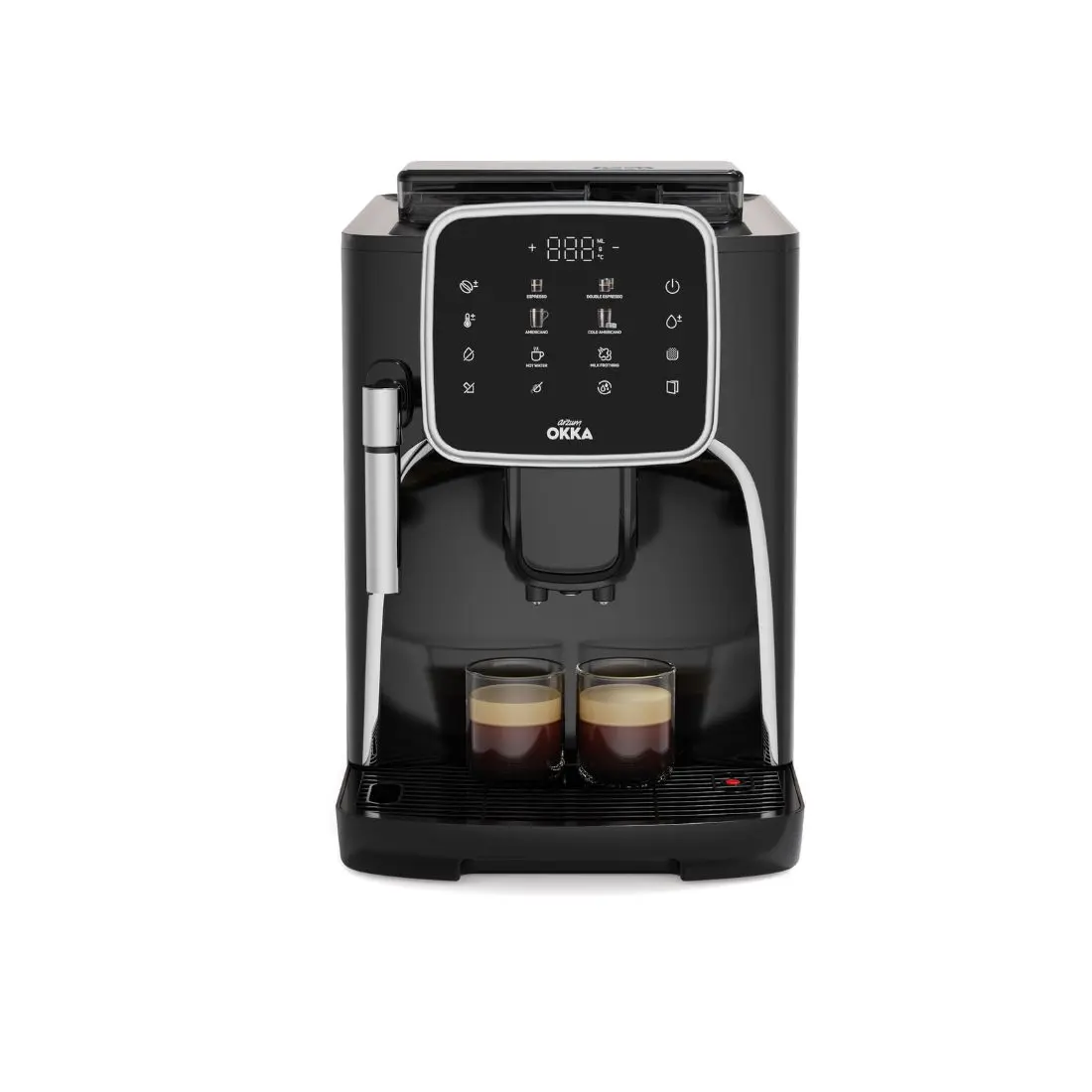 Arzum Okka Espresso automatski aparat sa 6.6" ekranom Pro OK0030-0500 , Crni-hrom