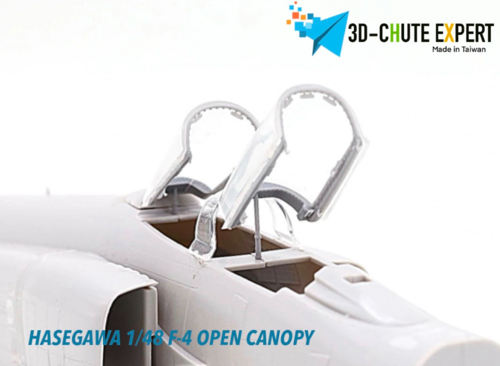3D-CHUTE EXPERT 0620118 McDonnell Douglas F-4 Phantom - Air Force Canopy Frame OPEN (for Hasegawa Kits)
