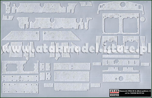 Atak Model 35090 StuG III Ausf. G - Zimmerit Alket Pattern No.1 (for Takom-Blitz Kits)