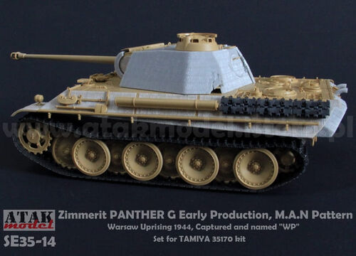 Atak Model 35091 Panther G (Early Production) - Zimmerit MAN Pattern / Warsaw Uprising 1944 (for Tamiya 35170 Kit)