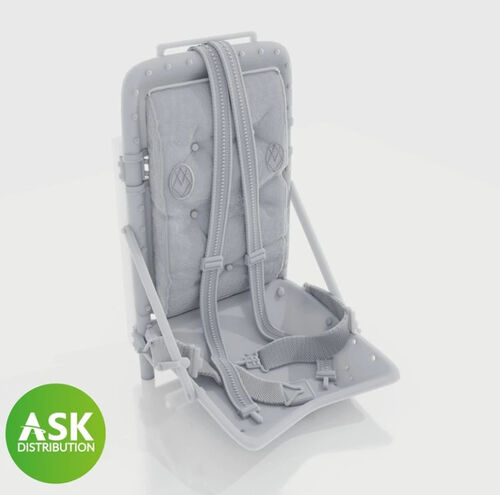 Art Scale Kit A48086 North American P-51 D Mustang - Seat WITH Seat Belts (for Eduard Kits / 3D-Printed)