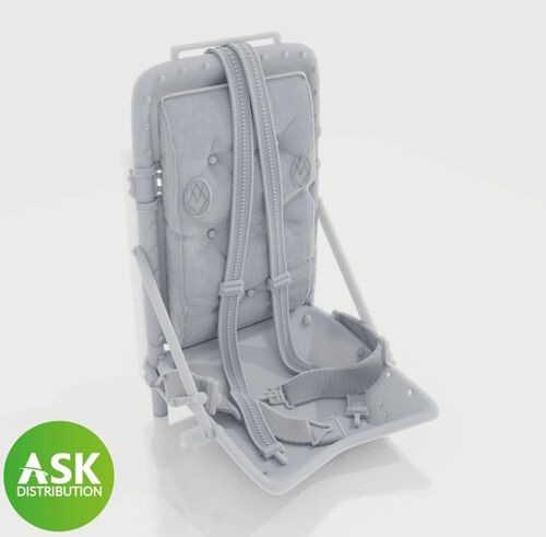 Art Scale Kit A48093 North American P-51 B Mustang - Seat WITH Seat Belts (for Eduard Kits / 3D-Printed)