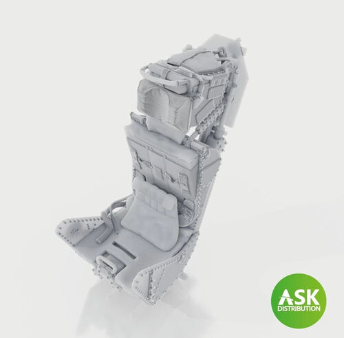 NEW! Art Scale Kit A72047 Gloster Meteor F.8 / FR9 - M.B Mk.2E Ejection Seat WITHOUT Seat Belts (for Airfix Kits / 3D-Printed)
