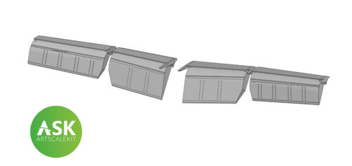 NEW! Art Scale Kit A72043 Messerschmitt Me-262 A-1a - Flaps Detail Set (for Arma Hobby Kits / 3D-Printed)