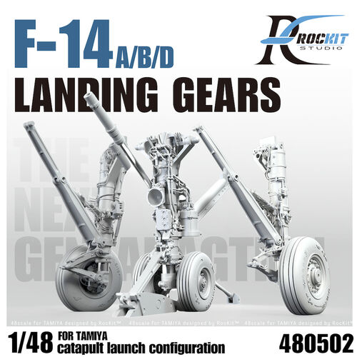 ROCKIT Studio 480502T Grumman F-14 A / B / D Tomcat - Landing Gears Catapult Launch Configuration (for Tamiya Kits / 3D-Printed)