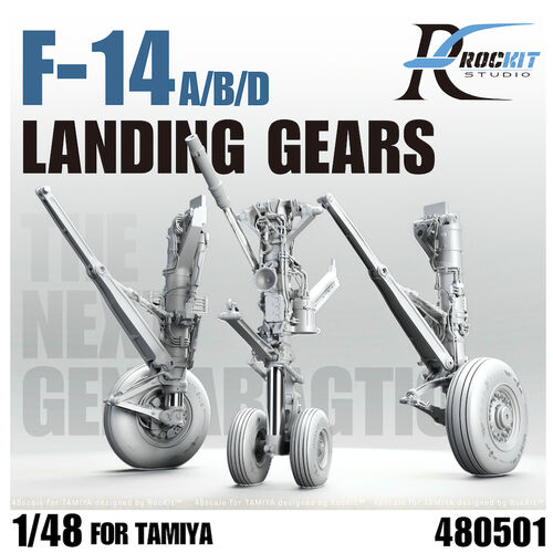 ROCKIT Studio 480501T Grumman F-14 A / B / D Tomcat - Landing Gears (for Tamiya Kits / 3D-Printed)
