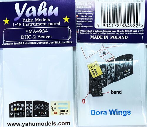Yahu Models A4934 DHC-2 Beaver - Intrument Panel (for Dora Wings Kits)