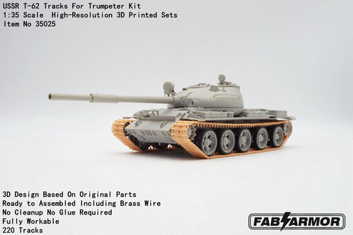 Fab Scale Fa35025 T-62 - Tracks Set (for Trumpeter Kits / 3D-Printed)