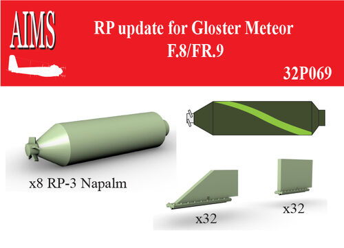 NEW! Aims 32P069 Gloster Meteor F.8 / FR.9 - RP Update (for Revell Kits)