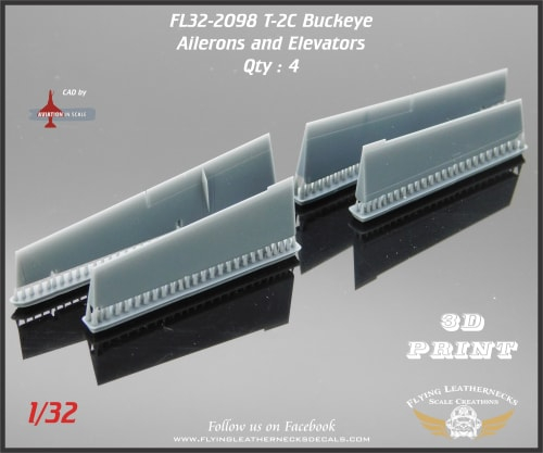 NEW! Flying Leathernecks 32-2098 North American T-2 Buckeye - Flaps and Ailerons (for Special Hobby Kits / 3D-Printed)