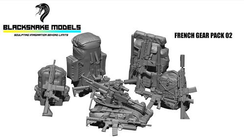BlackSnake Model DS-03 French Special Forces Accessory Pack – Equipment & Weapons Set 2