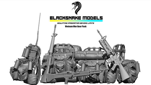 BlackSnake Model DS-05 Vietnam Accessory Pack – Equipment & Weapons