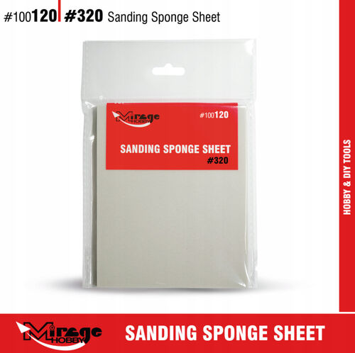 NEW! Mirage-Hobby 100120 Sanding Sponge Sheet #320 (1 piece)