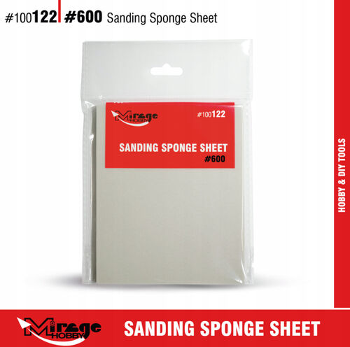 NEW! Mirage-Hobby 100122 Sanding Sponge Sheet #600 (1 piece)