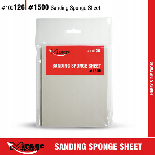 NEW! Mirage-Hobby 100126 Sanding Sponge Sheet #1500 (1 piece)
