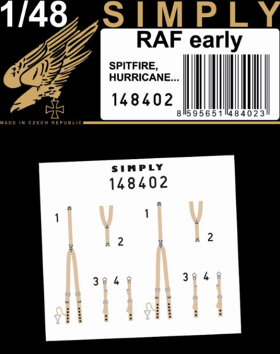 DISCONTINUED HGW Models 148402 RAF EARLY Spitfire, Hurricane