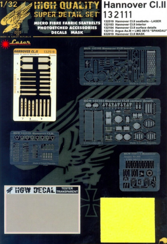 HGW Models 132111 Hannover Cl.II - Super Detail Set