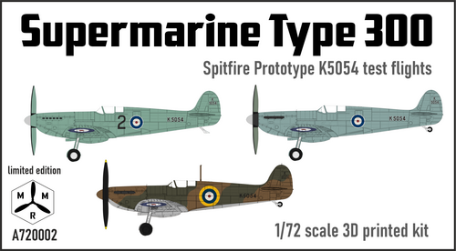 IBG MRM-A720002 Supermarine Spitfire Prototype K5054 - Stages 2,3 and 4 (Test Flights)