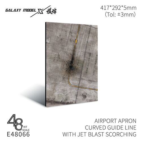Galaxy-Model E48066 Airport Apron – Curved Guide LINE with Jet Blast Scorching