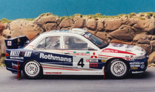 NEW! Renaissance 033B Mitsubishi Lancer Evo III - 1st At The 1996 New Zealand Rally (R.Burns / R.Reid)