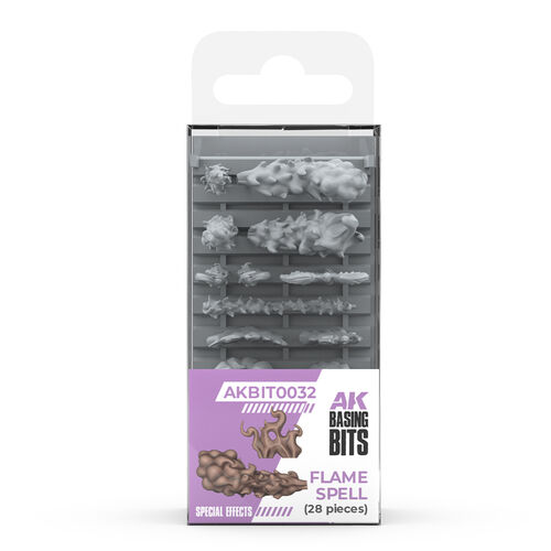 NEW! AK-Interactive AKBIT0032 Flame Spell (3D-Printed / 28 pcs)