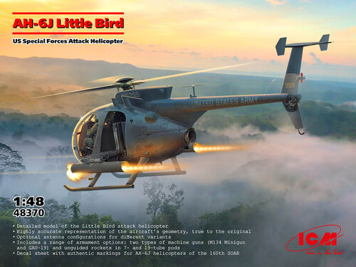 NEW! ICM 48370 AH-6J Little Bird - US Special Forces Attack Helicopter